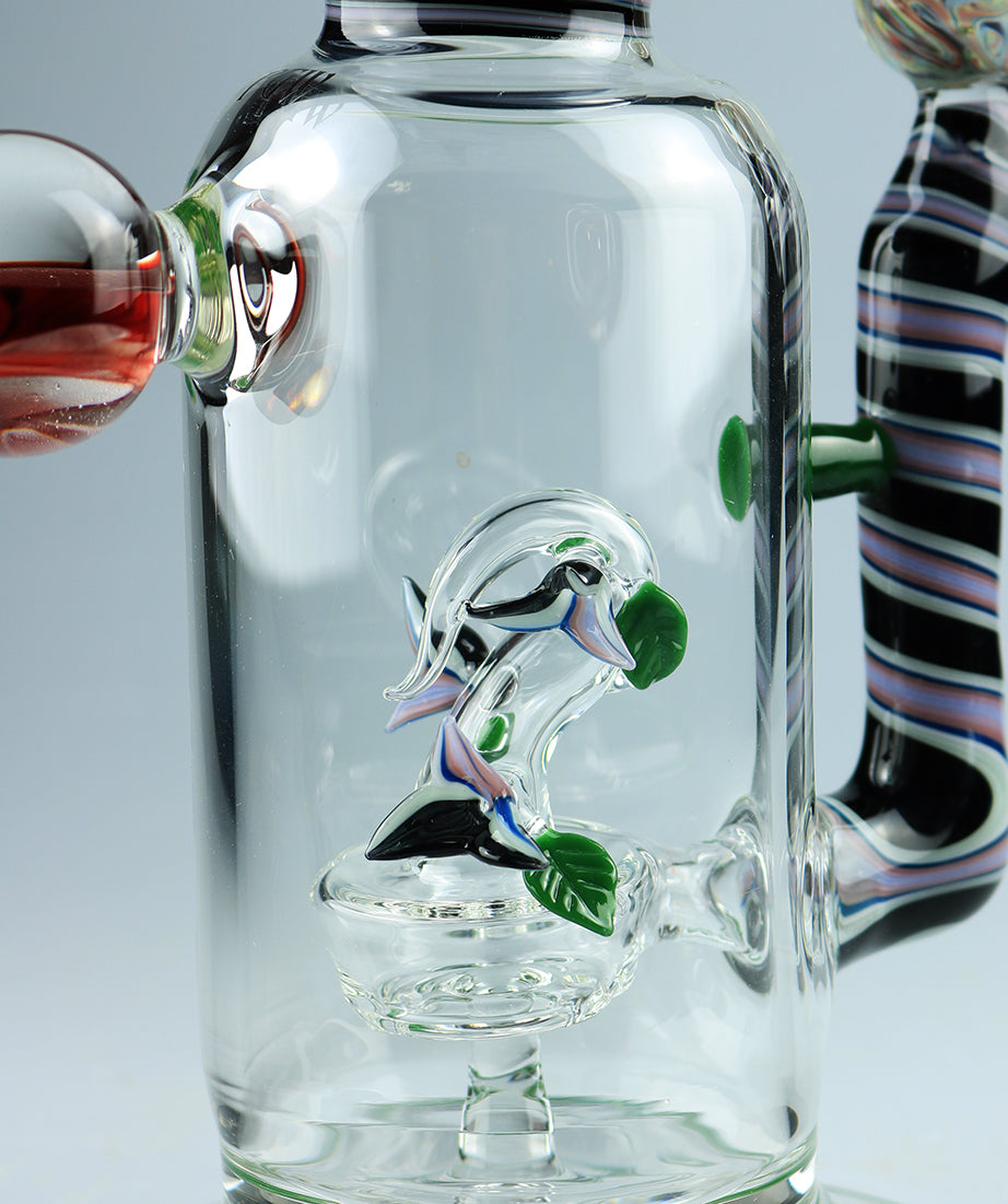 Triple donut bong collab with Seif glass – Prism Glassworks