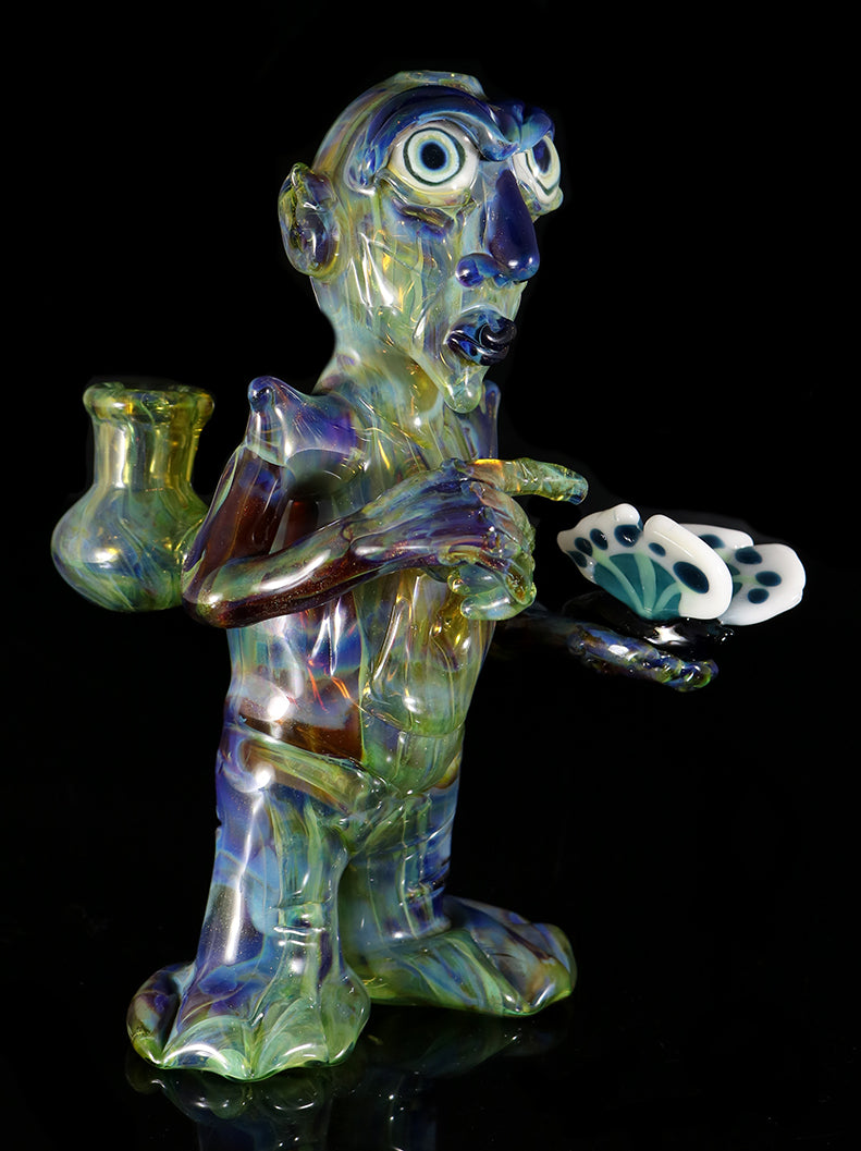 Dab Rig Alien holding Butterfly by, Phil PGW – Prism Glassworks